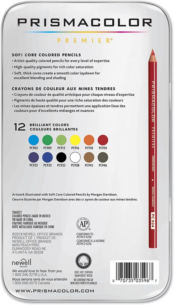 Lapices de Colores Profesionales Prismacolor Premier x12 – Yuner