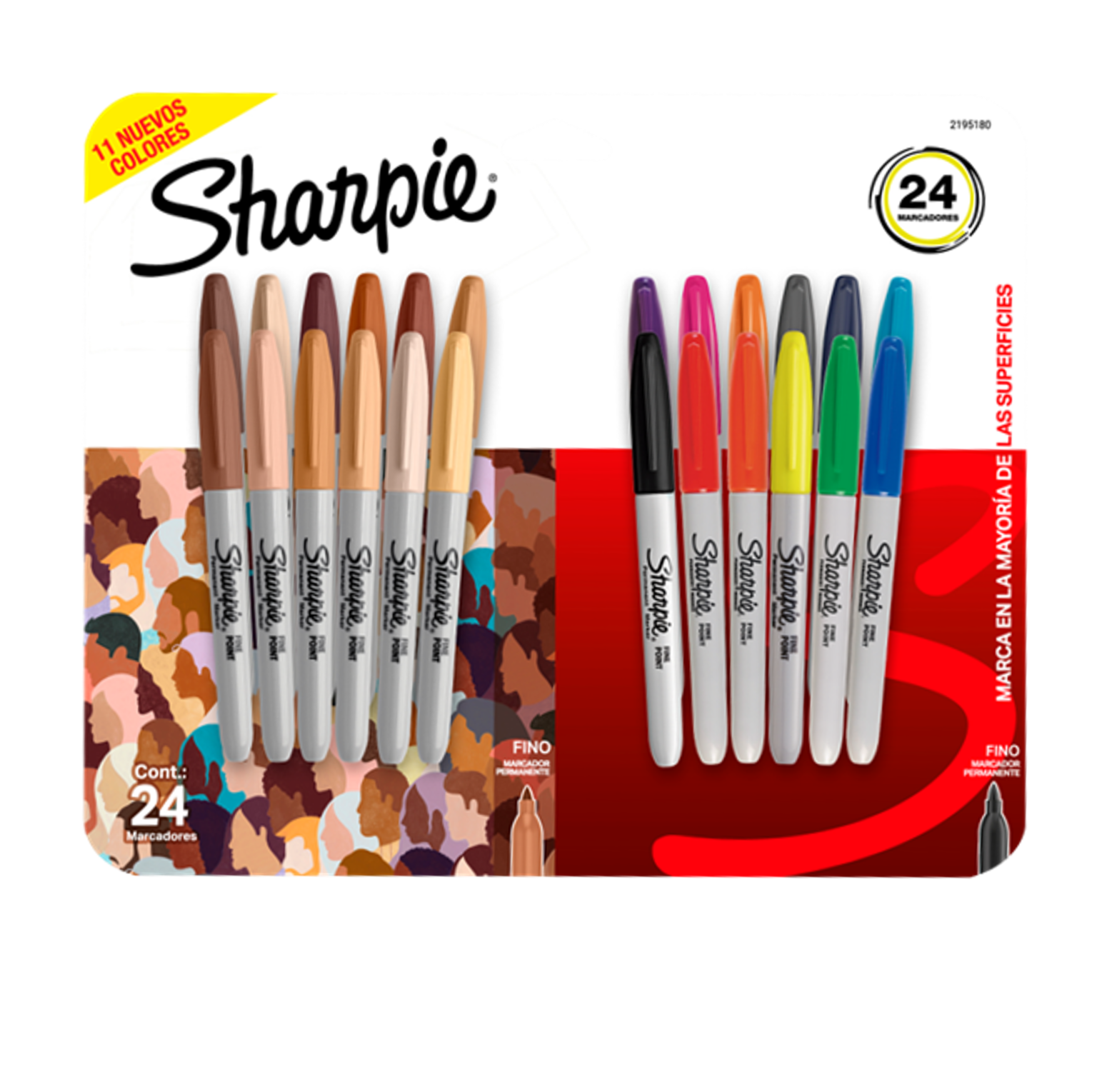 Sharpie Punta Fina Portraits x24 Marcadores – Yuner